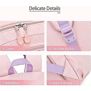 Cute Backpack Travel Bookbag for Women & Men Boys Girls School College Students Backpack Durable Water Resistant Pink-B Large