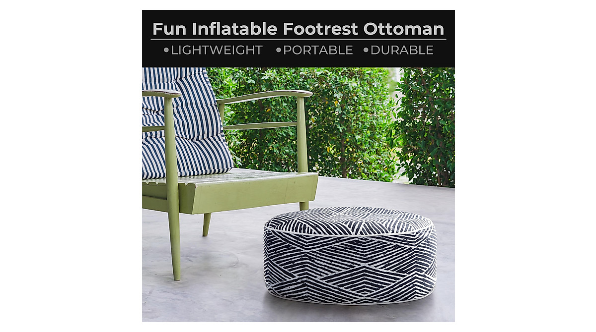 510 Design Inflatable Ottoman - Portable & Weatherproof
