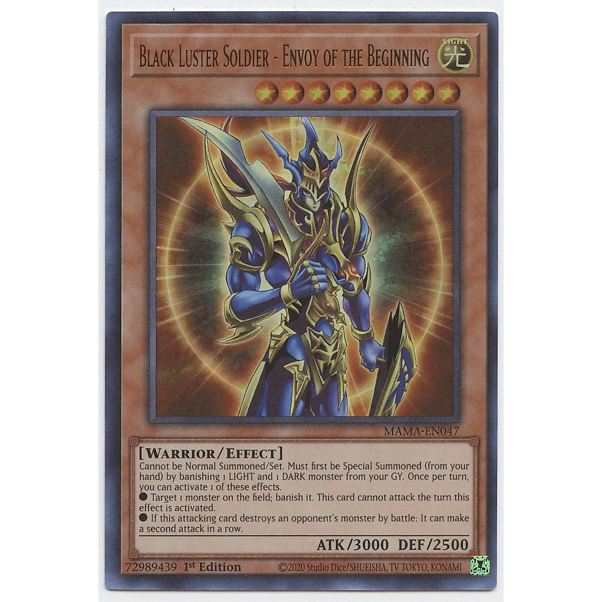 Black Luster Soldier - Envoy of The Beginning - MAMA-EN047 - Ultra Rare - 1st Edition