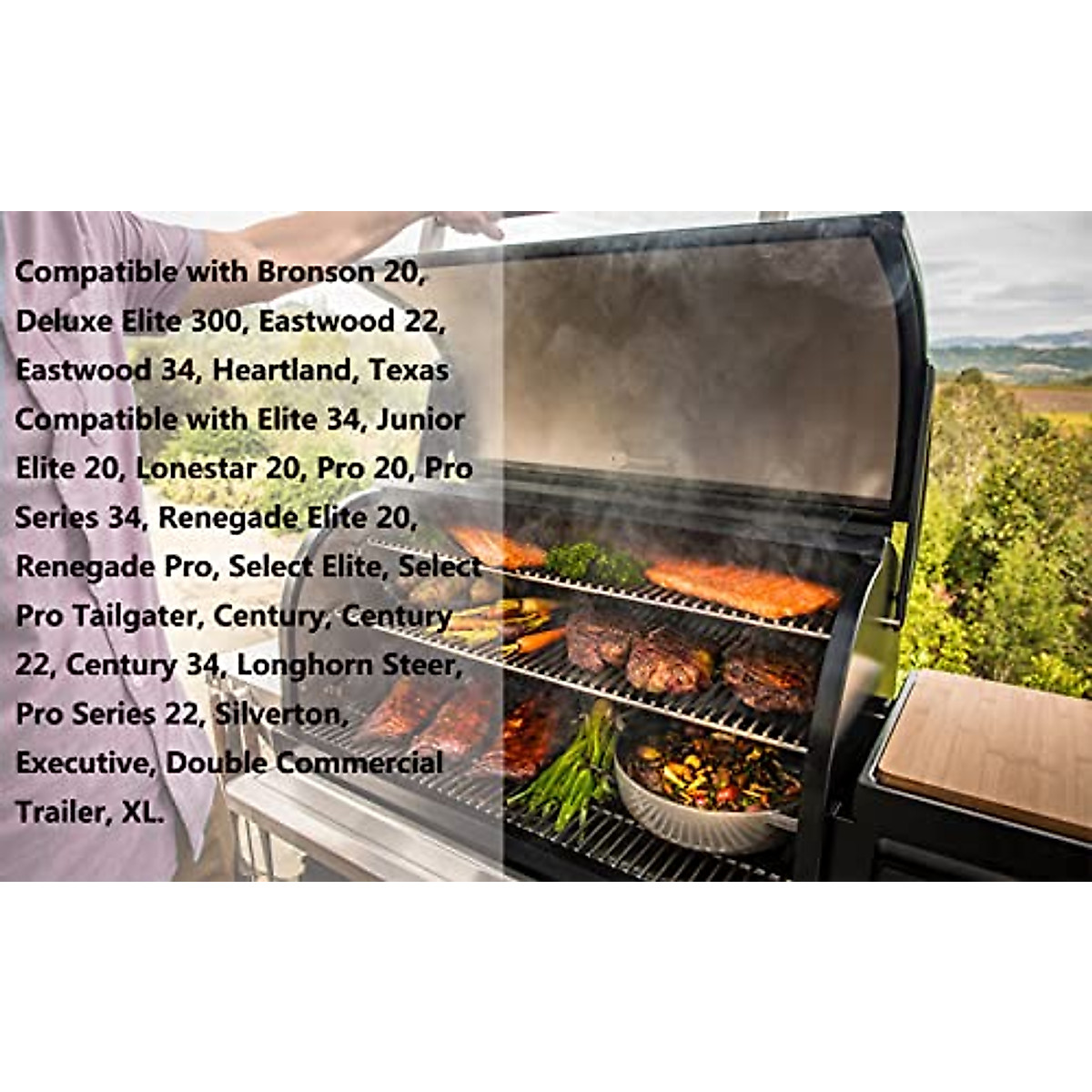 Replacement for Traeger Meat Probe ,Compatible with Traeger Wood Pellet Grills and Smoker ,Equipped with Stainless Steel Grill Holder kit 2 Pack