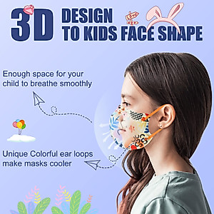 Kids KN95 Face Mask, 30 Pack KN95 Mask for Kids 5 Layers face Mask with Elastic Ear Loop, Multicolor Disposable Face Masks Respirator Protection for boys girls