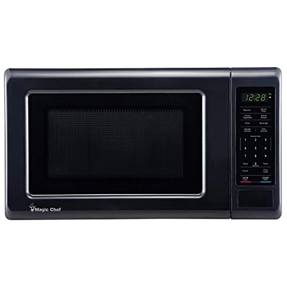 Magic Chef MC77MB Countertop Microwave Oven, Small Microwave for Compact Spaces, 700 Watts, 0.7 Cubic Feet, Black