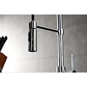 Kingston Brass LS8771DL Concord Pre-Rinse Kitchen Faucet, 8" in Spout Reach, Polished Chrome