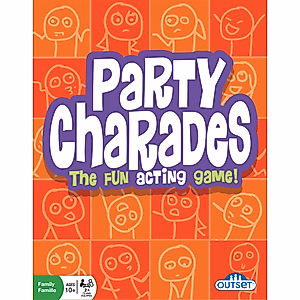 Party Charades - Outset Media, The Fun Acting Party Game, Team-vs-Team, Family Game Night, Ages 10+, 2+ Teams