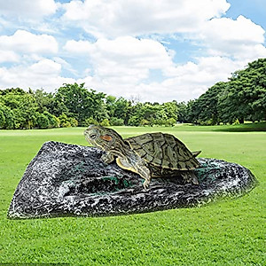 INKPET Turtle Floating Basking Platform, Reptile Climbing Tortoise Resin Resting Terrace for Frogs Newts Amphibians Lizard