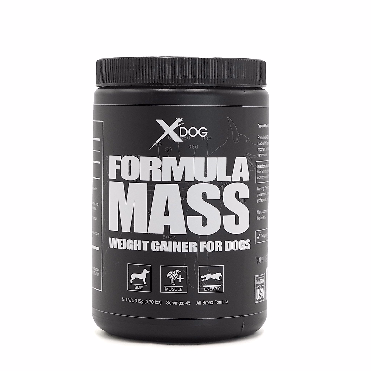 MVP K9 Formula Mass Weight Gainer for Dogs - Helps Promote Healthy Weight Gain, Size and Muscle in Dogs - Great for Skinny, Underweight, Picky Eaters. All Breed Formula, Made in USA (90 Servings)
