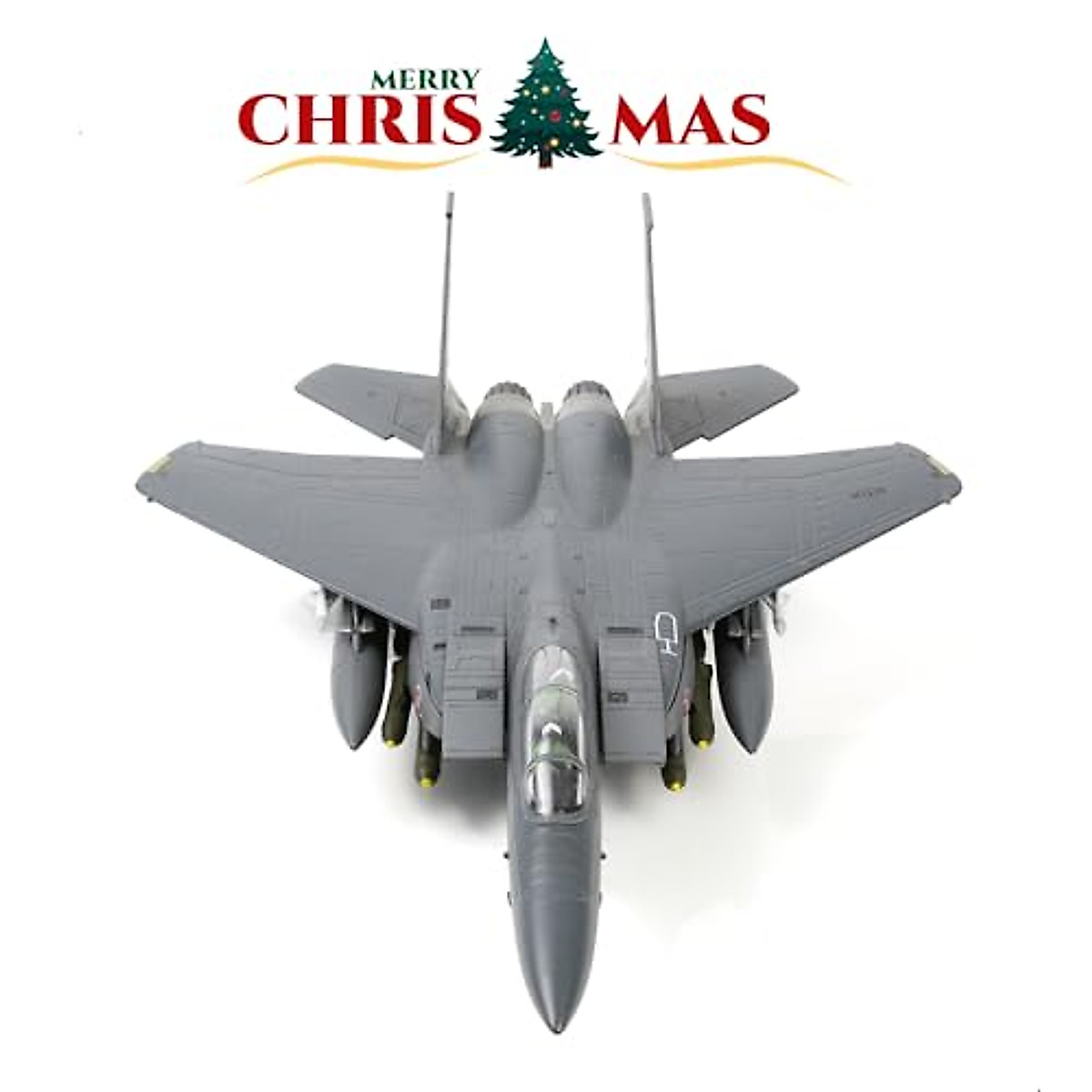 NUOTIE Classic American Eagle F-15E Twin-Engine Fighter Pre-Build Model Kits 1:100 Aircraft Alloy Diecast Airplane Military Display Model Aircraft for Collection or Gift