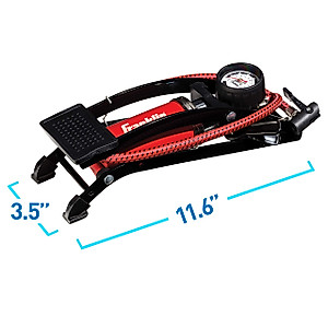 Franklin Sports Air Pump With High-Pressure Foot Pedal for Sports Balls, Bikes, Inflatables and More - Compact and Heavy Duty