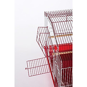 Prevue Pet Products SP50041 Barn Style Bird Cage, Red/White