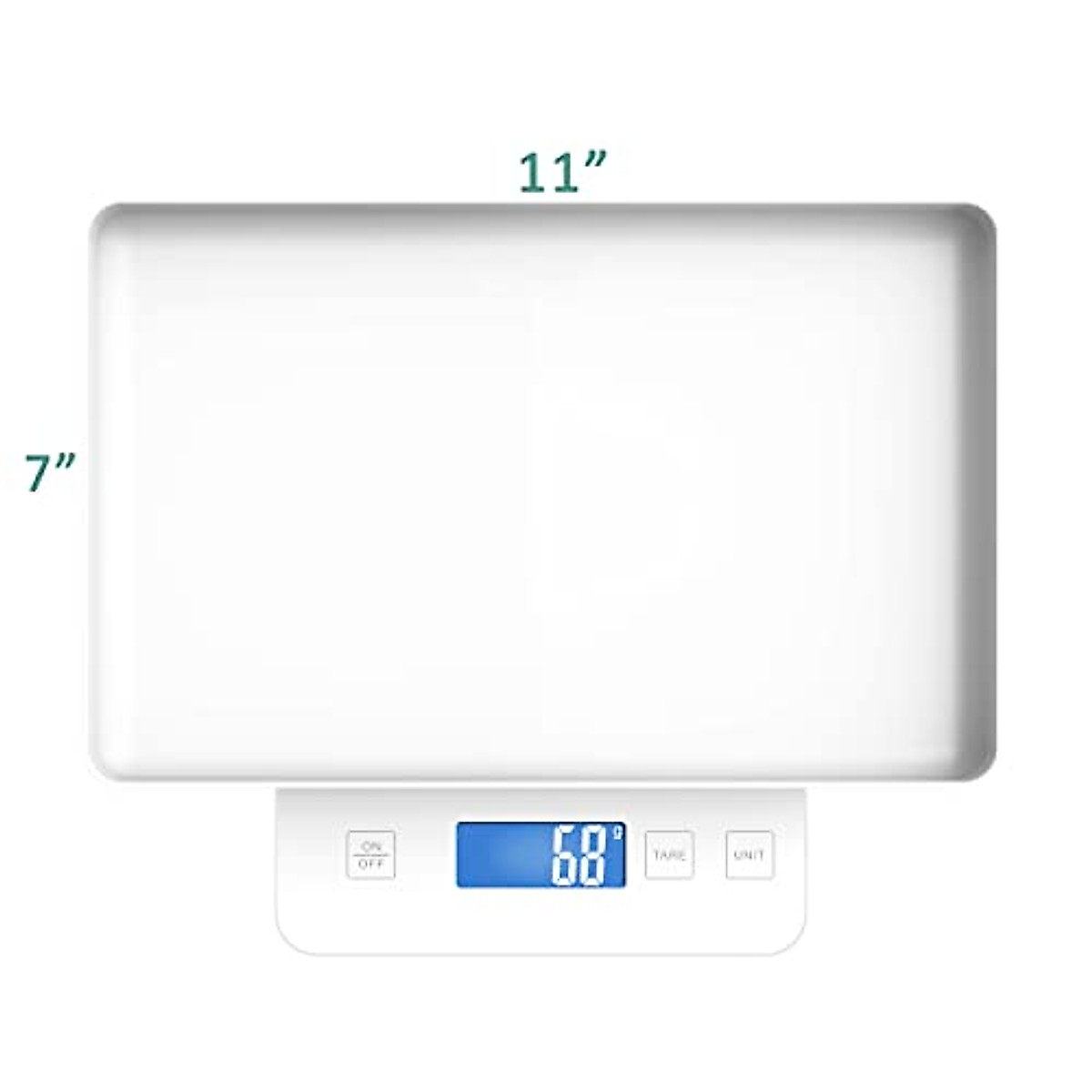 Multifunctional Newborn Pet Scale with a Tray to Weigh Cats and Puppy, 33lbs with Accuracy ±0.03oz, Suitable for Pets and Kitchen Use, Tray Size 11.5"x 9"in (White)