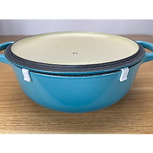 Gadget Ray Dutch Oven Lid Protector Clips Flexible Bumper for Storage Pack of 12 Made in The USA (White)