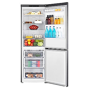 SAMSUNG 11.3 Cu Ft 24" Bottom Freezer Refrigerator, Slim Width for Small Spaces, Even Cooling, LED Lighting, Slide Shelf, RB10FSR4ESR/AA, Fingerprint Resistant Stainless Steel