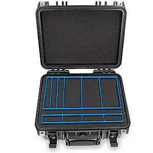 CASEMATIX Graded Card Storage Box Compatible with 40+ BGS PSA Sports Trading Cards with Top loader Card Storage Case Front Compartment, Waterproof Graded Card Case For Slabs and Toploaders