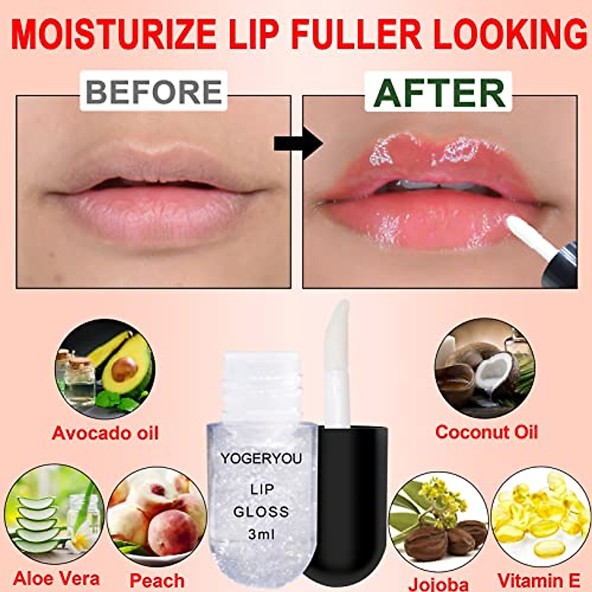 Lip Gloss Set,Stocking Stuffers Gift Set Christmas Gifts for Adult Women Mom Her Teenager Girls Wife Grandma Sister Friend Girlfriend,Best Unique Birthday Valentines Day Mothers Gifts Idea w/Lip Scrub