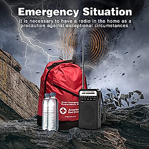 Portable Radio AM FM, Goodes Transistor Radio with Loud Speaker, Headphone Jack, 2AA Battery Operated Radio for Long Range Reception, Pocket Radio for Indoor, Outdoor and Emergency Use