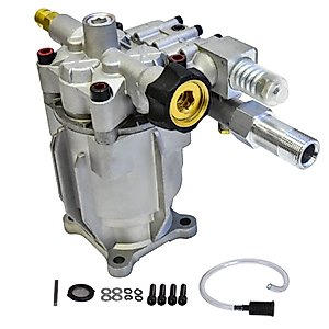 Horizontal 3/4" Shaft Pressure Washer Pump, MAX 3200 PSI 2.4 GPM Replacement Power Washer Pumps, Power Washer Pump Compatible with Honda, Homelite, Troybilt, Simpson