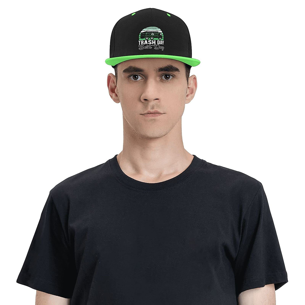 Trash Day Best Day Waste Management Garbage Truck Baseball Cap Women Men Adults Adjustable Summer Dad Golf Green Trucker Hat