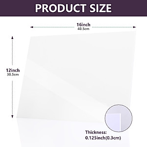 White Acrylic Sheet 12" x 16" x 1/8", 2 Pack ANRISIN 38% Translucent White Cast Acrylic Sheets for DIY Projects, Laser Cutting & Engraving Friendly