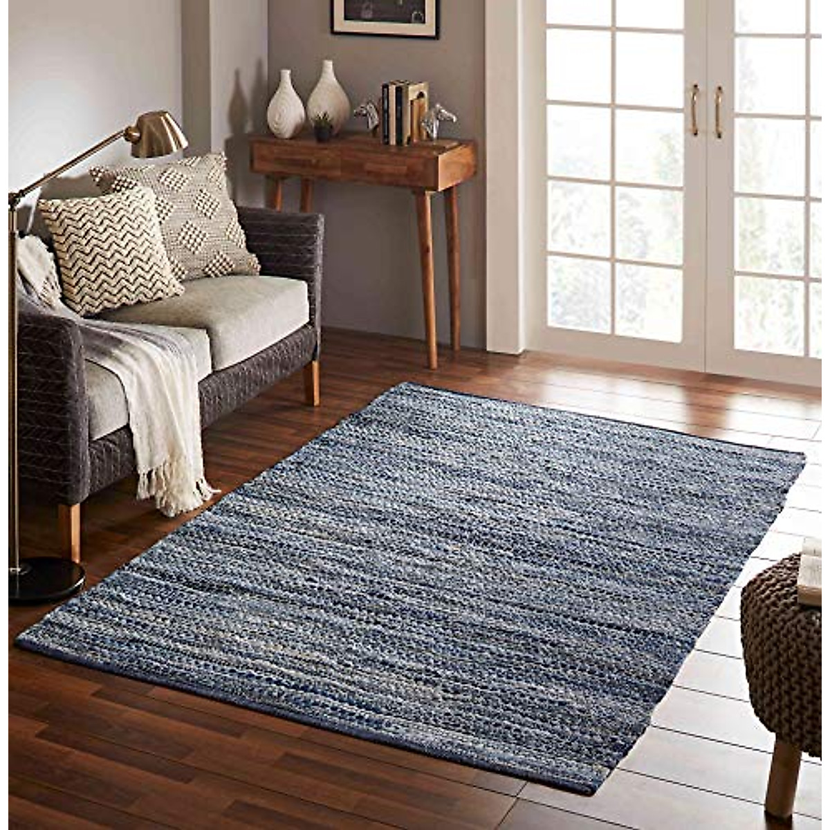 Chesapeake Denim Chindi Area Rug (5'x7')