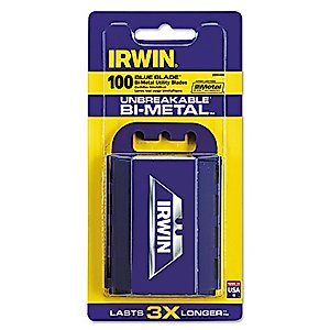 Irwin 2084400 100 Count Bi-Metal Blue Blades