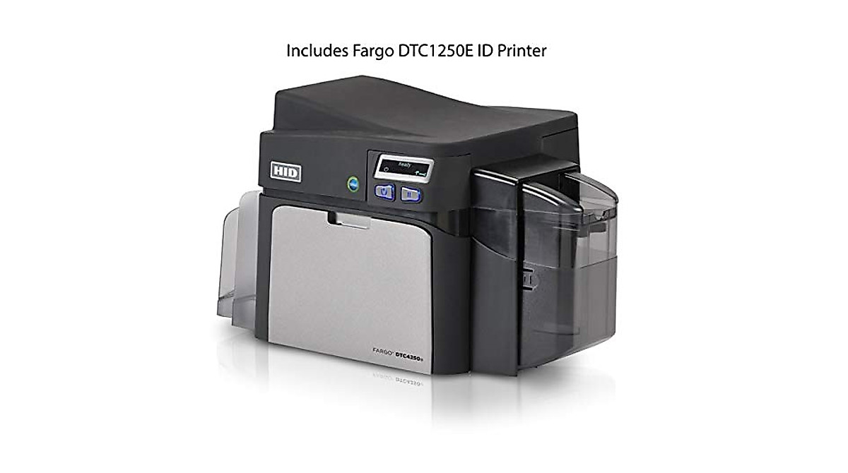 Fargo DTC1250e ID Card Printer Bundle - Easy Badge Printing