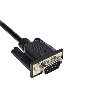 LFHUKEJI RJ45 to RS232, DB9 9-Pin Serial Port Male to RJ45 Female Cat5 Ethernet LAN Console 3.3Ft