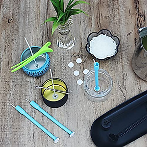 CandMak Candle Wick Kit, 60pcs Candle Wicks with Wick Stickers, Wick Holders and Candle Tags for Candle Making (Thick 4"+6"+8")