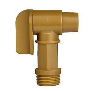 PowGrow Plastic Faucet Spigot, 3/4 NPT Spigot Faucet for Plastic Drums, Durable Polyethylene Material Faucet Replacement Spigot, 1 Inch Thread Size,2-Pack