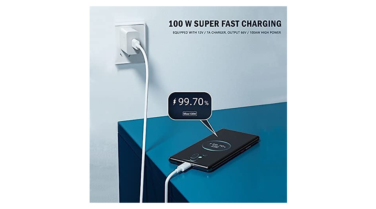 Headphone Cord Extender Coil 7A 100W Type C USB Cable Super Fast Charge ...