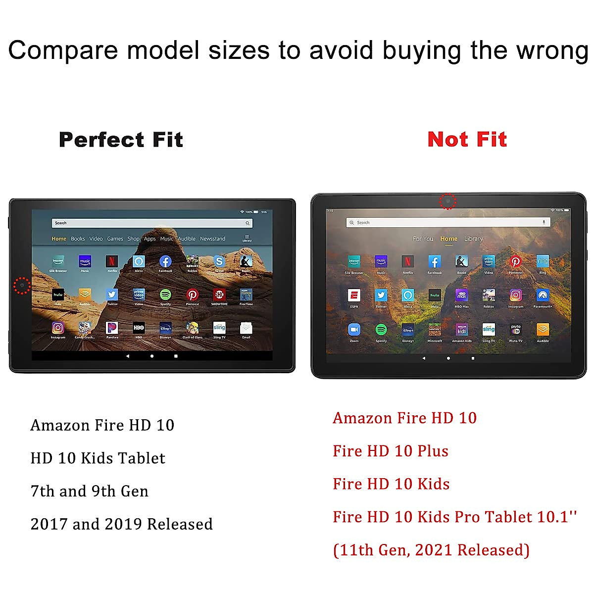 YINOVEEN 2 Pack Tempered Glass Screen Protector for Fire HD 10 Tablet 10.1 inch (9th/7th Generation, 2019/2017 Release), 2.5D Radian, 9H Hardness(Not Fit Fire HD 10 11th/13th Gen, 2021/2023)