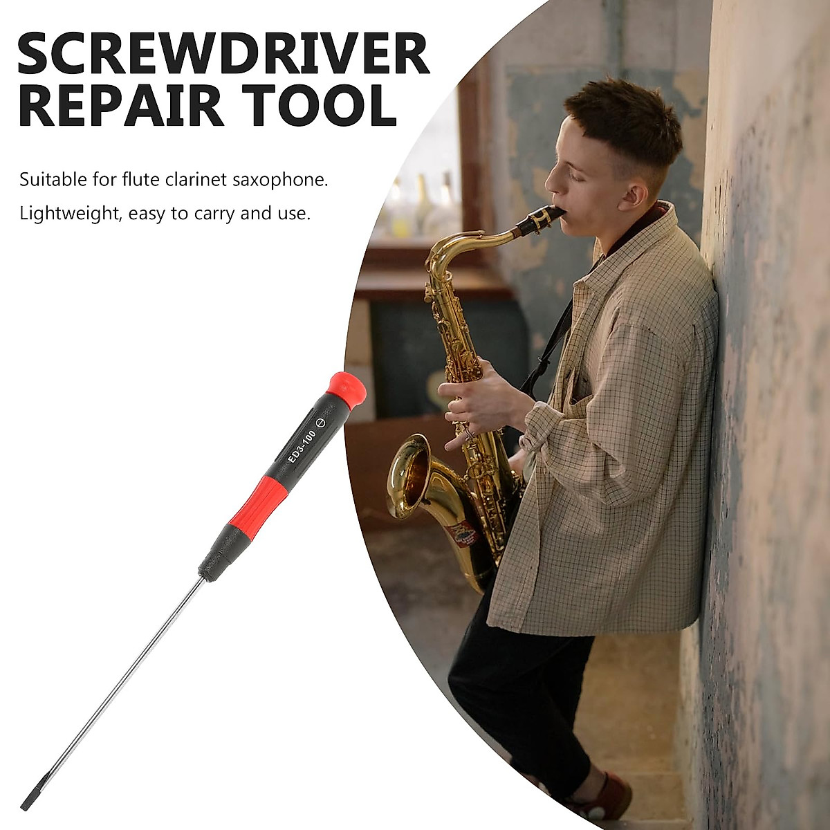 Healifty Metal Screwdriver for Flute Clarinet Saxophone Maintenance Luthiers Musical Instrument Makers Repair Tool R126 flute plugs,piccolo,spring tool