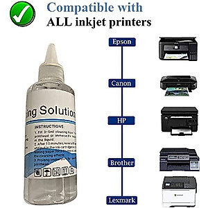 Inkpro Printhead Cleaning Kit Printer Flush Kit for Epson WF-7720 WF-7710 WF-7210 WF-7620 WF-7610 WF-2660 WF-2630 WF-2760 WF-2750 WF-3640 WF-3620 XP-430 420 410 XP-330 XP-320 Printer Nozzle Cleaner