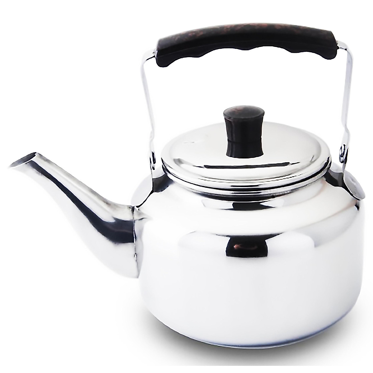 Chandler 3.12 Liter Tea Pot, Vintage Tea Kettle - 4mm Stainless Steel Pot - Hard to Dent | Ergonomic Handle with a Cool Grip | Portable Tea Kettle For Camping (Silver Colour, 3.12 L)