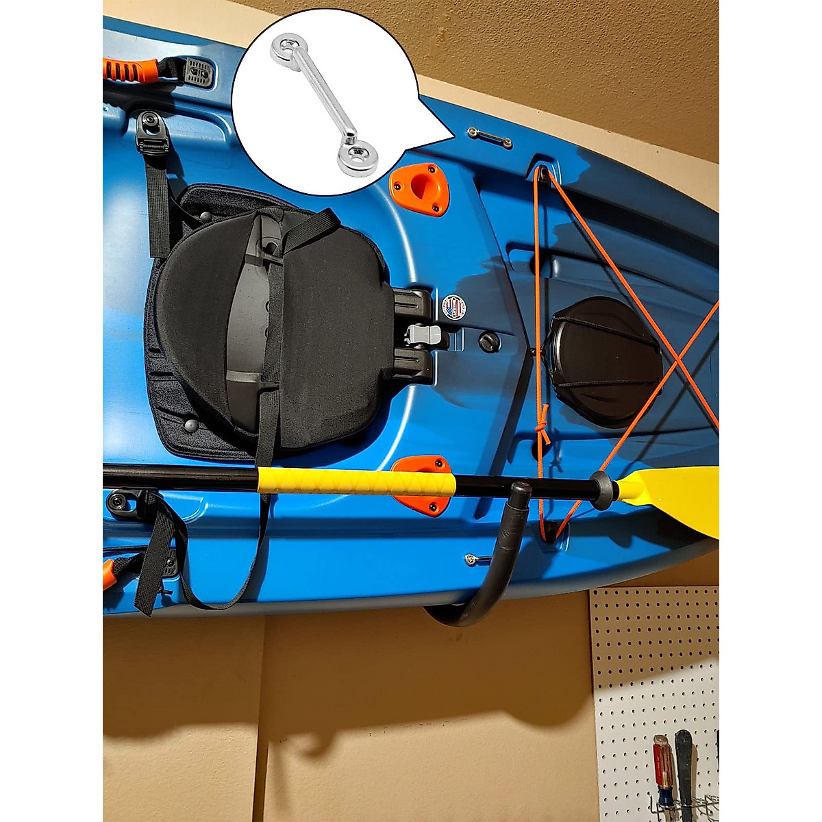 Abimars Bimini Top Strap Pad Eye Footman Loop, 12PCS 316 Stainless Steel Footman's Loop for 1in or 1 1/2in Tie Down Strap, Kayak Deck Loops, Tie Down Anchor Point