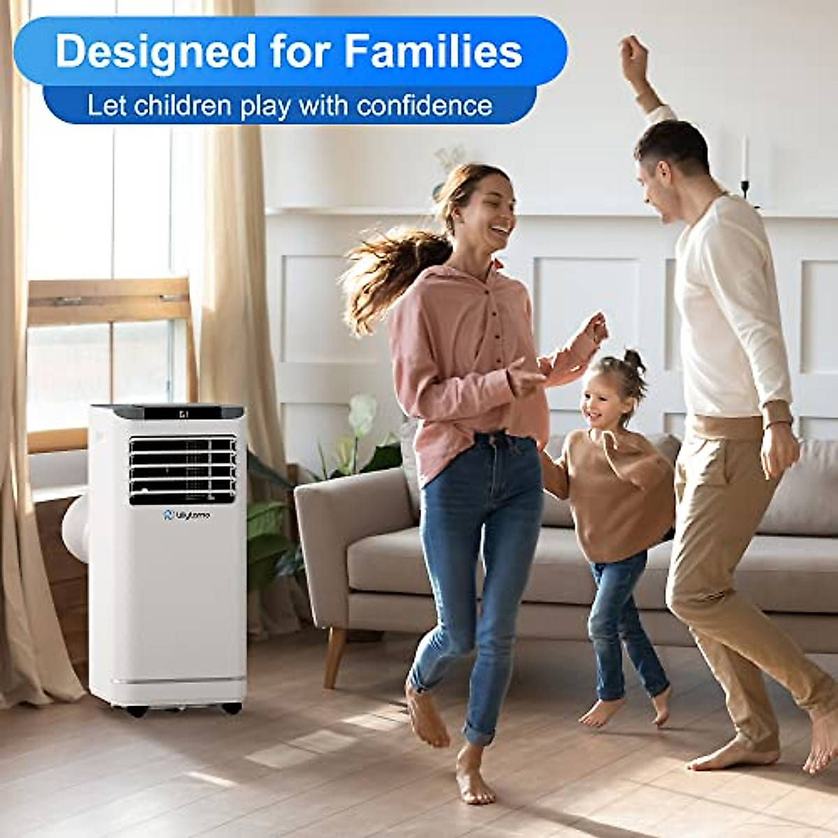 Wiytamo 10,000 BTU Portable Air Conditioners for Room Up to 450 Sq.Ft, 4-in-1 Portable AC Unit, Heater, Dehumidifier & Fan with Remote Control, Self Evaporation System, LED Display