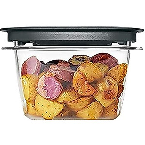 Utensilux Rubbermaid Premier Bundle, 2 Cup Premier Flex & Seal Food Storage Set, 4 Tritan Containers, 4 Grey Flex and Seal Lids, 8 Piece Bundle Set