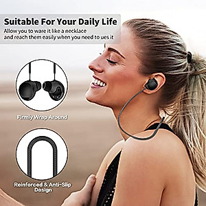 WOFRO Anti-Lost Strap for Galaxy Buds 2 Pro (2022), Sports Soft Silicone Lanyard Accessories Compatible with Samsung Galaxy Buds Pro 2 True Wireless Bluetooth Earbuds Neck Rope (Black), In Ear