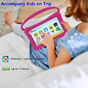 CUPEISI Kids Tablet 7 inch Tablet for Kids WiFi Kids Tablets 32G Android 11 Dual Camera Educational Games Parental Control, Toddler Tablet with Kids Software Pre-Installed Kid-Proof YouTube Netflix