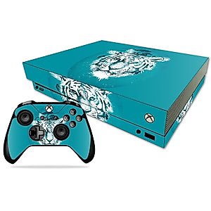 MightySkins Skin Compatible with Microsoft Xbox One X - White Tiger | Protective, Durable, and Unique Vinyl Decal wrap Cover | Easy to Apply, Remove, and Change Styles | Made in The USA