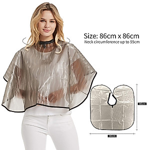 Short Makeup Comb Out Cape Bib, Salon Hair Dye, Shampoo, Chemical Capes Waterproof