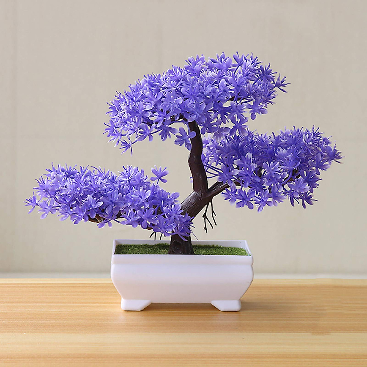 HASEAN Artificial Plants Bonsai Welcoming Pine Tree Pot Desk Display Simulation Fake Tree Fake Potted Ornament Home Hotel Garden Decoration
