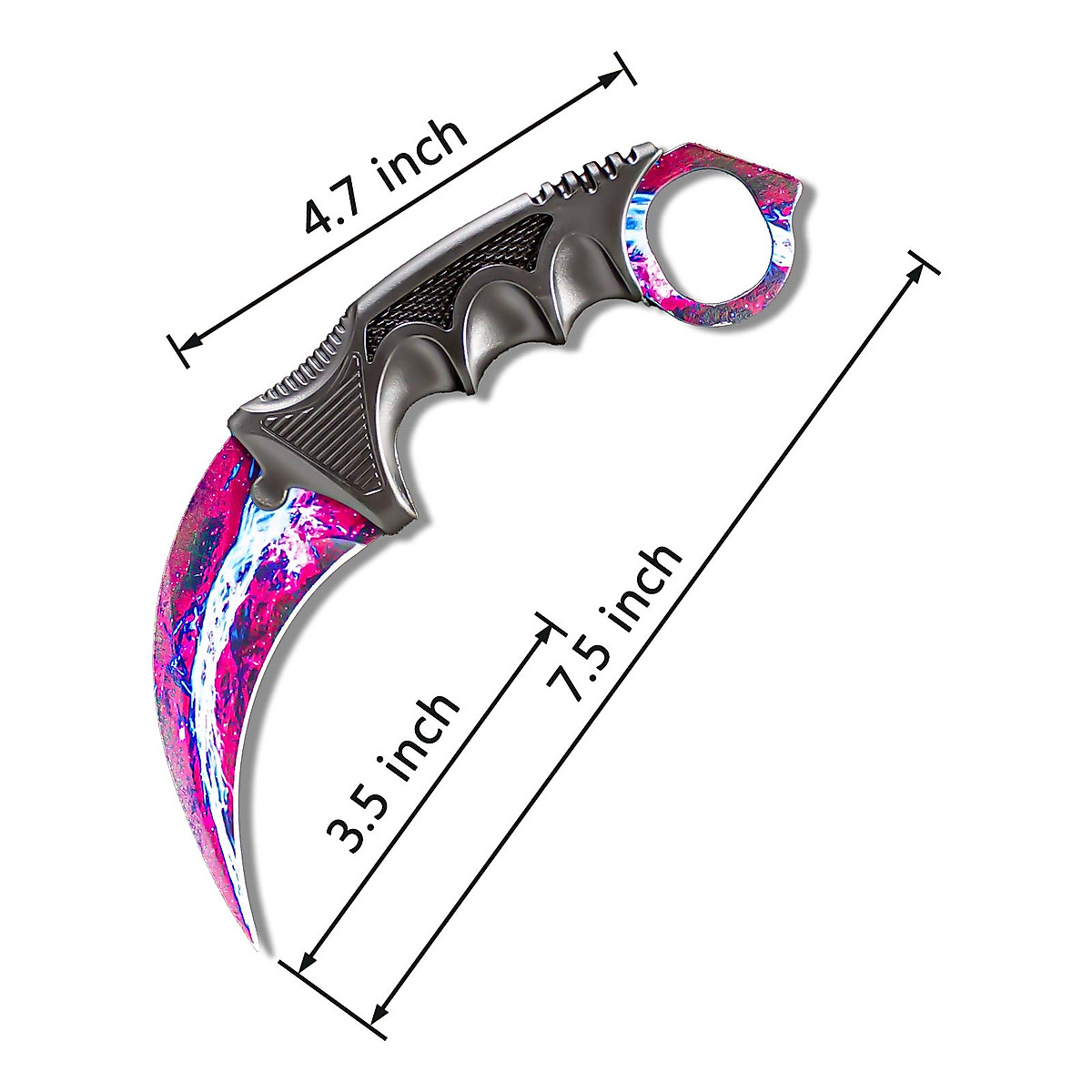 WeTop Karambit Knife, Stainless Steel Fixed Blade Tactical Knife, CS-GO for Hunting Camping Fishing and Field Survival, with Sheath and Cord