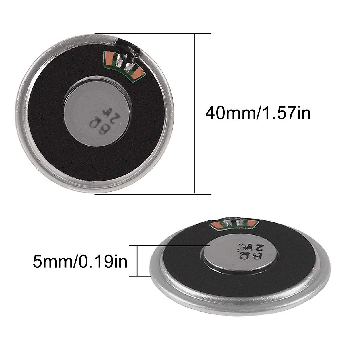 3PCS Mini MP3 Player Audio Module with 5PCS Metal Shell Round Internal Magnet Speaker 2W 8Ohm MP3 Voice Decode Board TF Card U Disk IO/Serial Port/AD Board DFPlayer Audio Music Module for Arduino