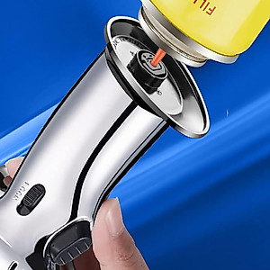 Butane Torch, ibforty 3 Flames Inflatable Cooking Torch Kitchen Lighter, Strong Three Flames with Safety Lock Adjustable and Locking Flame (No Butane Gas)(Silver)