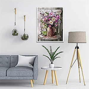 Paint by Numbers for Adults,Flowers DIY Oil Painting by Numbers on Canvas Without Frame 16x20 Inch (40x50cm)