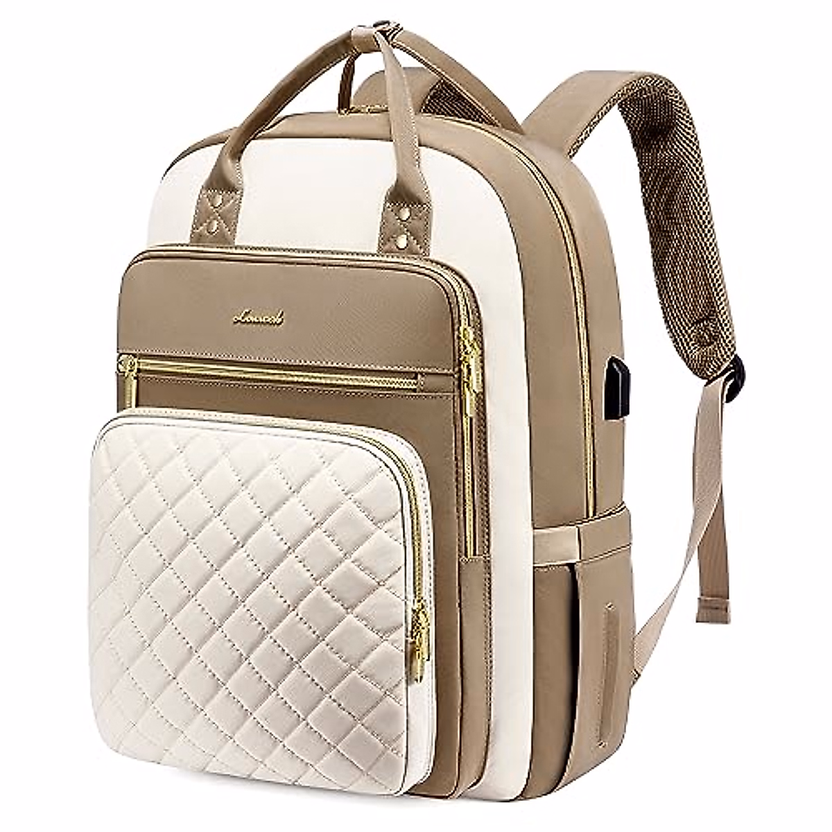 LOVEVOOK Laptop Backpack for Women, Stylish Backpack Purse with USB Port for Travel Work Commuter, Lightweight Casual Daypacks, Nurse Teacher Computer Bag, College Bookbag, Fit 15.6" Laptop