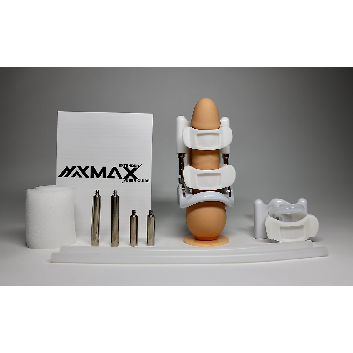 Men's 4-Rod Quad Cradle Support Penis Extender Stretcher - Male Stretching Extenders Kit