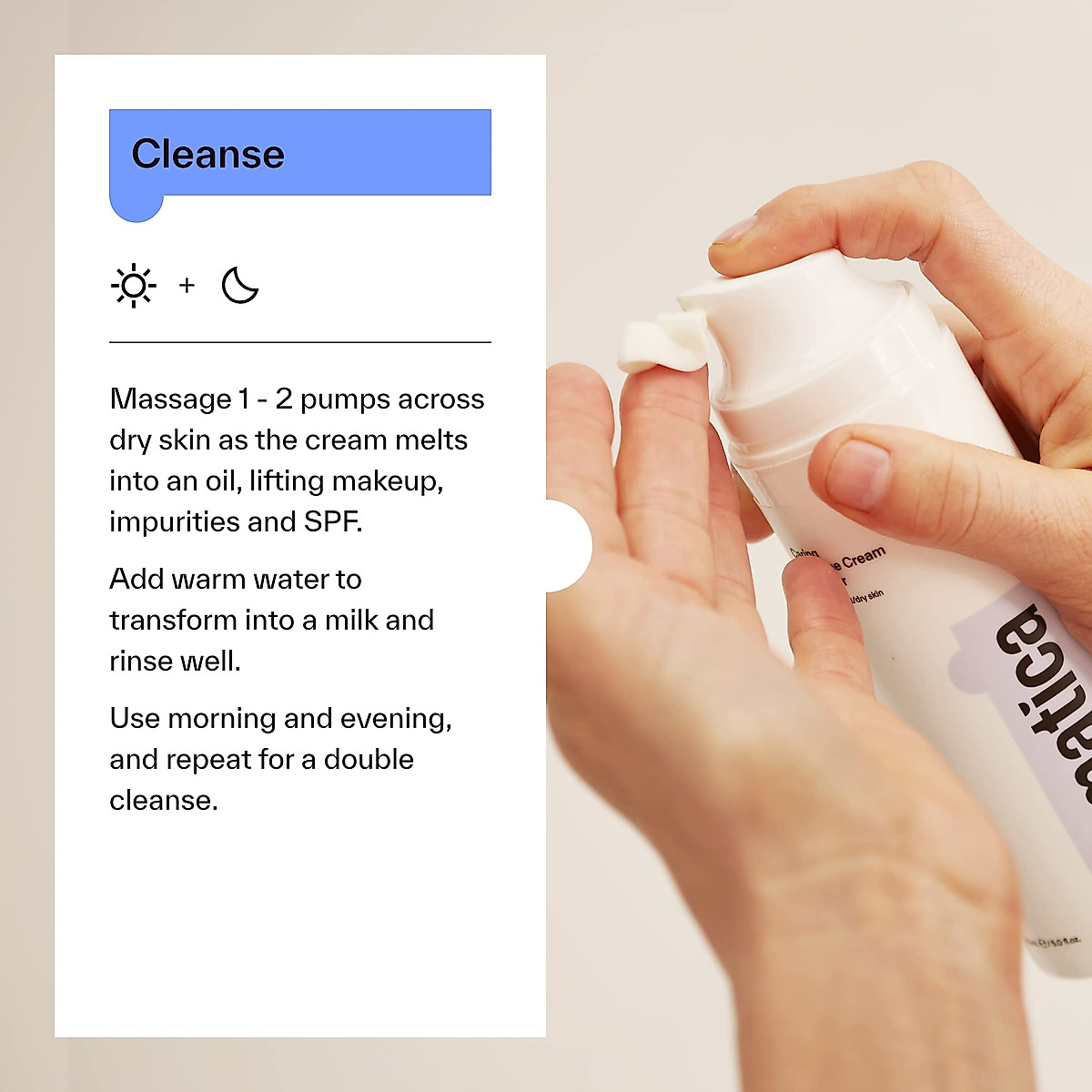 Dermatica Caring Squalane Cream Cleanser I Daily Wash For Dry or Combination Skin Types (150ml)