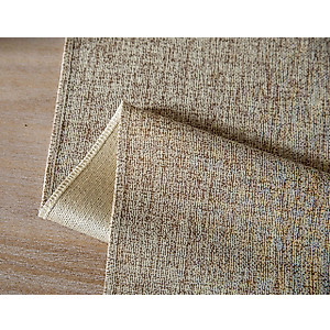 ZeeMart Beige Table Runners 72 Inches Long, Burlap Linen Style Rustic Farmhouse Table Runner, Boho Woven Dining Table Runner, 13x72 Inches, Oatmeal Beige