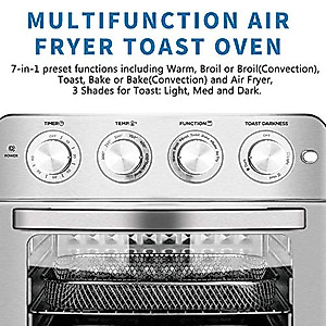 Schloß Air Fryer, 24Qt Toaster Oven, Multifunctional Convection Airfryer, Rotisserie & Dehydrator, 7 Presets Fry, Roast, Broil, Bake, Dehydrate, Reheat, Cooking Accessories Included, 1700W
